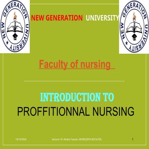 CHAPTER ONE{ Proff Nursing courses }.ppt