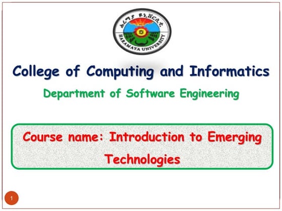 Lesson 1 - Introduction to Emerging Technologies.pptx | Computing | Technology & Computing