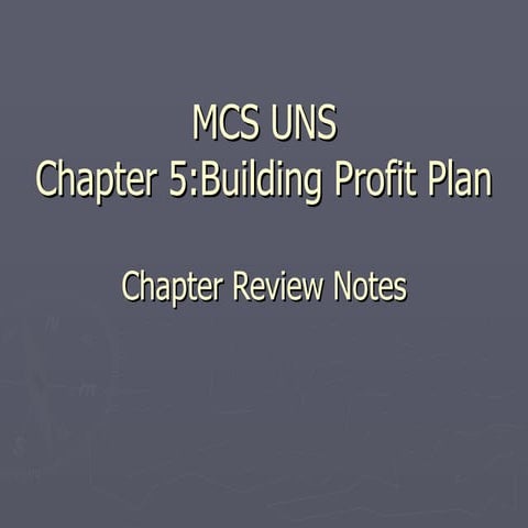 Chapter reviewnotes mcs-5 | PPT