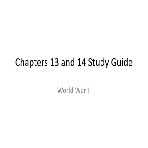 Chapters 13 & !4 study guide | PPTX