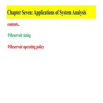 Chapter Seven: Applications of System Analysis | PPT