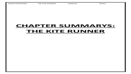 The Kite Runner: Key themes and symbols. | PPT
