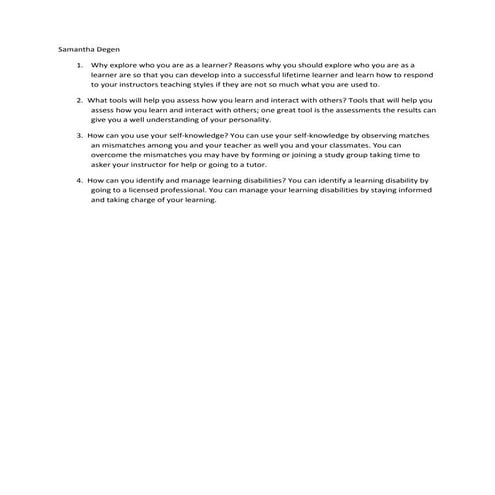 Learning how you learn | DOCX