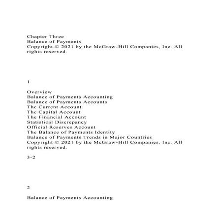 Chapter ThreeBalance of PaymentsCopyright © 2021 by the McGr | DOCX