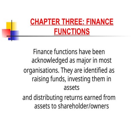 Finance function | PPT