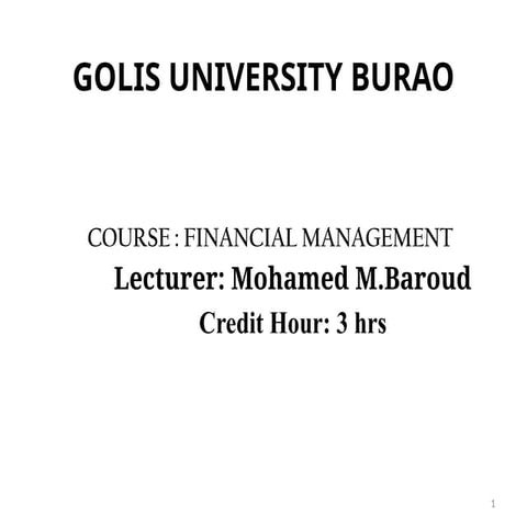 Chapter Three Financial Management Pptx