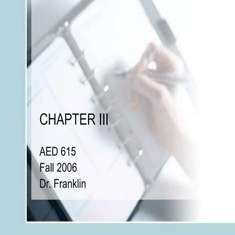 Chapter Three of Your Thesis.ppt