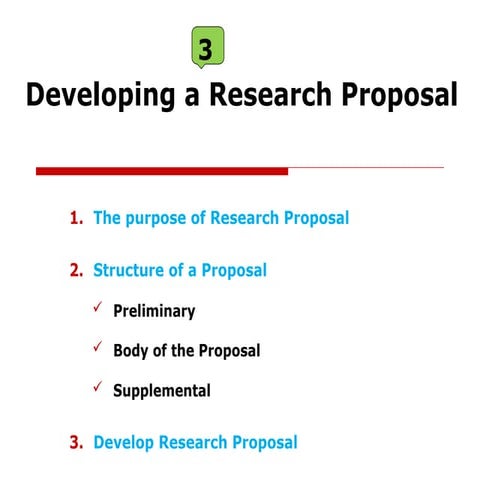 Chapter Three Research Proposal preparation | PPT