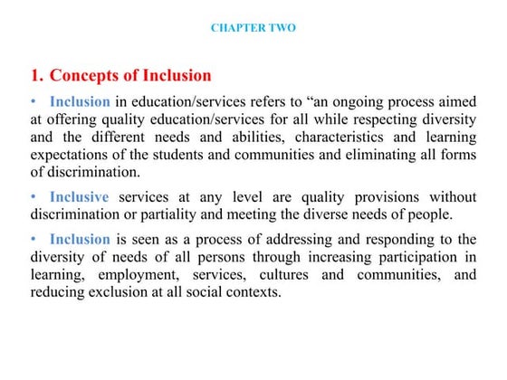 Chapter 1.pptx Inclusiveness Addis Ababa | PPT