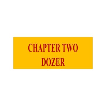 Dozer & ripper | PDF