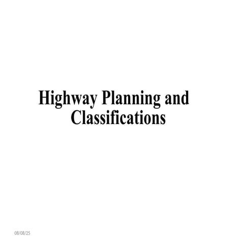 Chapter Two-Highway Planning(1) for civil engineering | PPT
