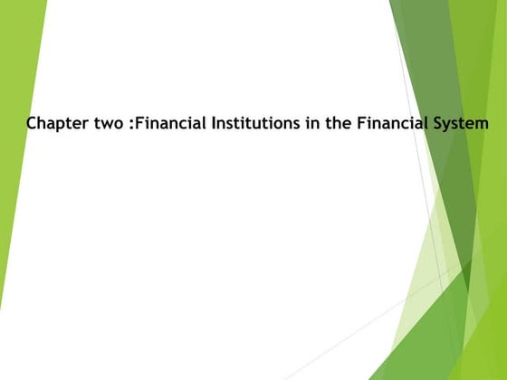 Management of financial institutions | RTF