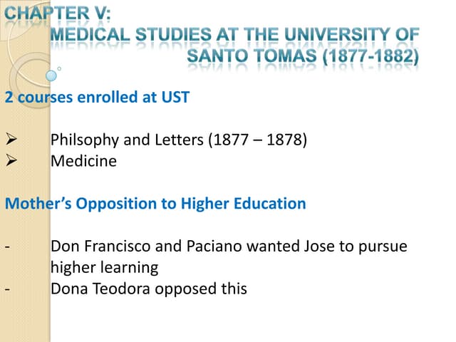 Rizal's life in UST | PPTX