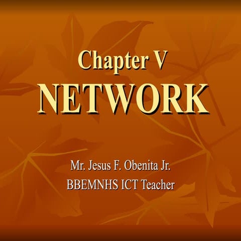Chapter v network | PPT