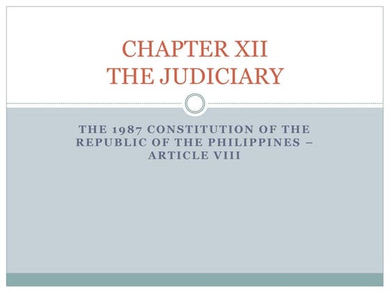 The Philippine Judiciary | PPT