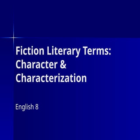 Character-and-Characterization powerpoint | PPTX