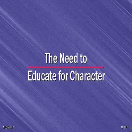 Character Education | PPT | Education