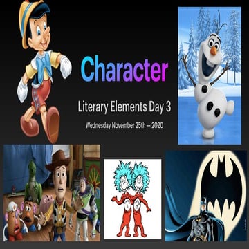 Characters in novel and movies its types | PDF