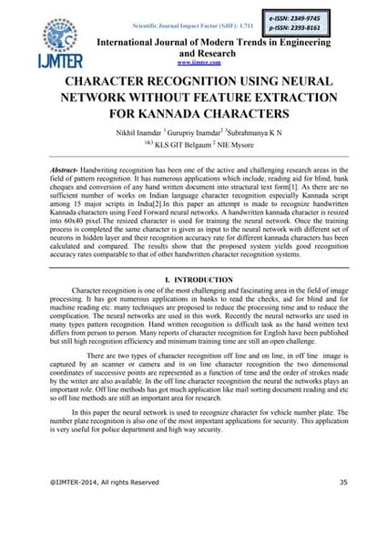 Image Processing Based Signature Recognition And Verification Techniq…
