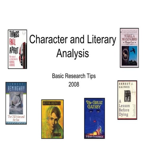 Character Analysis | PPT