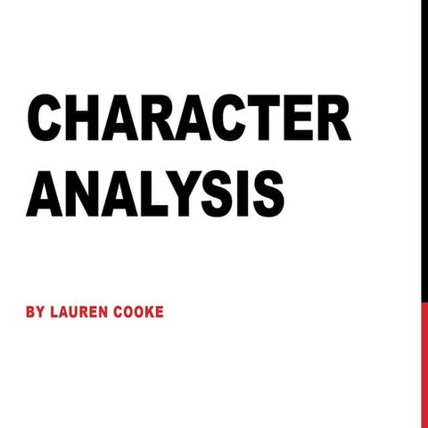Character analysis | PPT