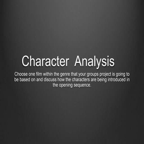 Character analysis | PPT
