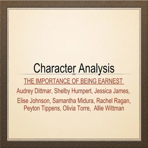 Character analysis edited | PPT