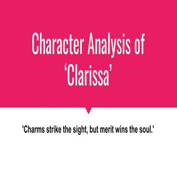 Character Analysis of ‘Clarissa’102.pptx