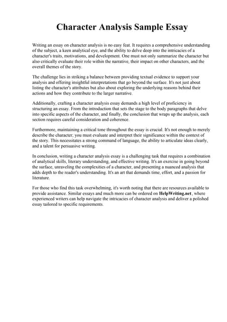 What Is A Character Analysis Essay.pdf