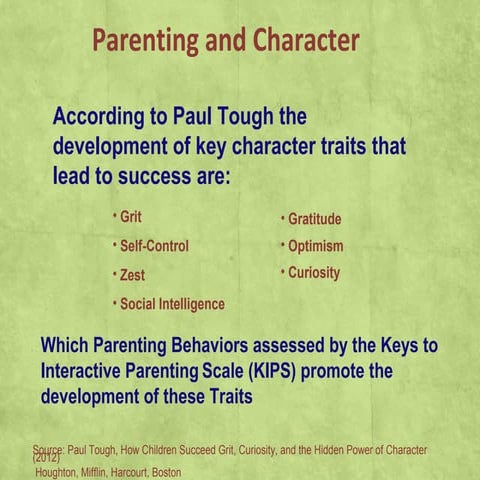 Character and parenting assessment | PPT