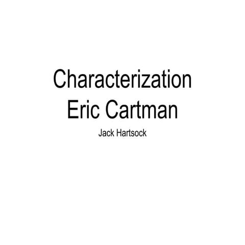 Characteratizon of Eric Cartman | PPTX