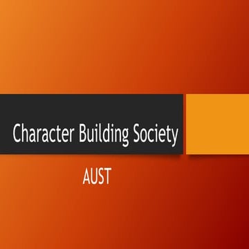 Character building society | PPTX