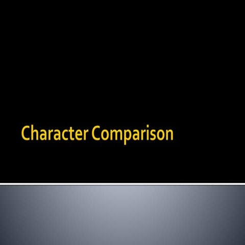 Character comparison | PPT