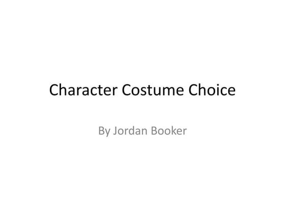 Male costume research | PPTX