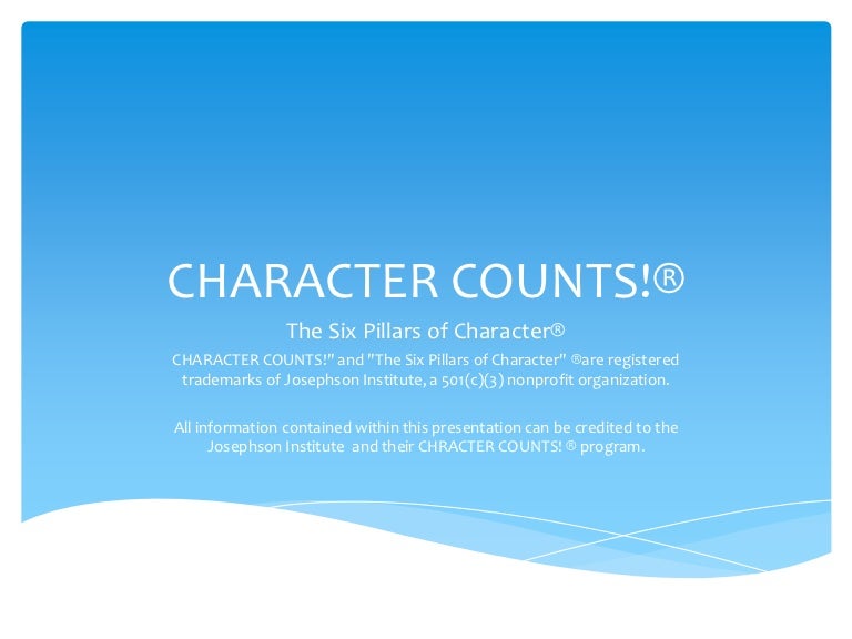 Character counts