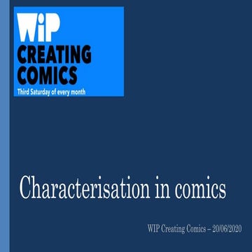 Characterisation in Comics | PPTX