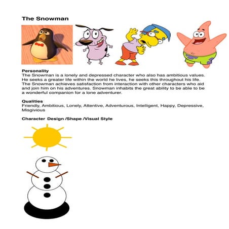 Character Bio /Design /Personality | PDF