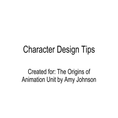 Claymation Character Design Tips | PPT