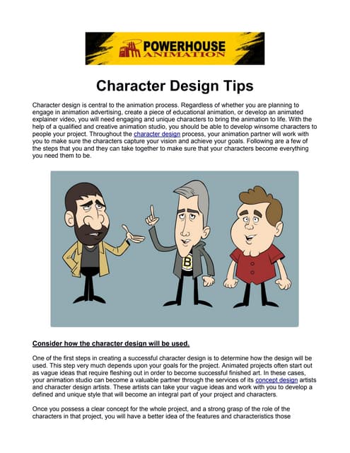 HOW TO CHARACTER DESIGN | PDF
