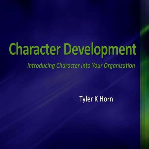 Character development | PPTX