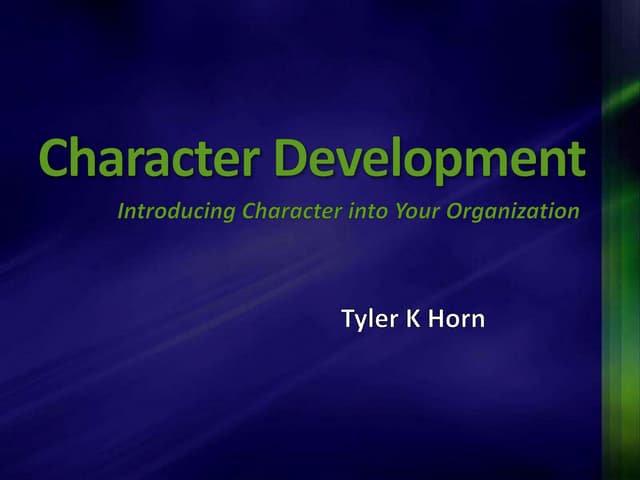 Building Your Character PowerPoint | PPTX