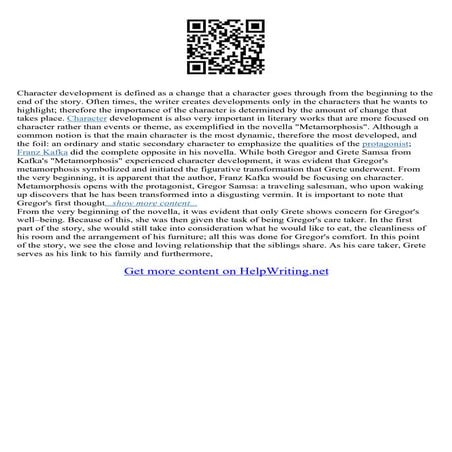 Character Development Essays | PDF