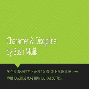 Character & Discipline | PPTX