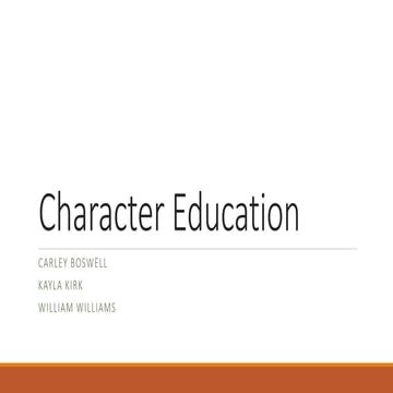 Character education | PPTX