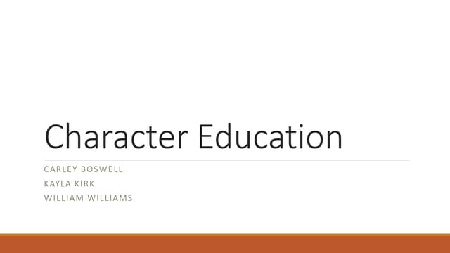 Thomas lickona’s character education theory | PPTX