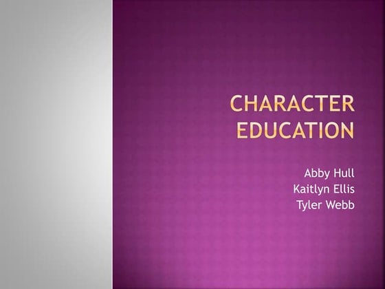 Ci 350 character education powerpoint | PPT
