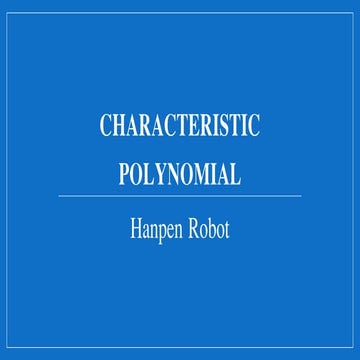 Characteristic polynomial | PPTX