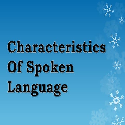 Spoken language study 10