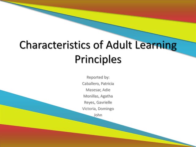 Adult Learners’ Characteristics | PPT