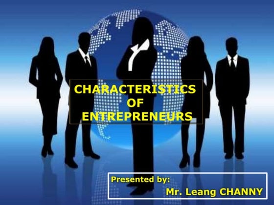 Characteristics of a successful entrepreneur | PPTX | Startups | Business